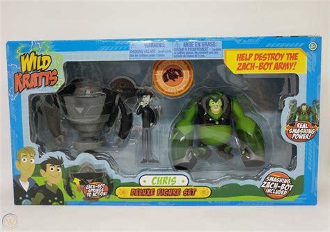 Wild Kratts Toys Chris Deluxe Figure Set With Smashing Zach Bot