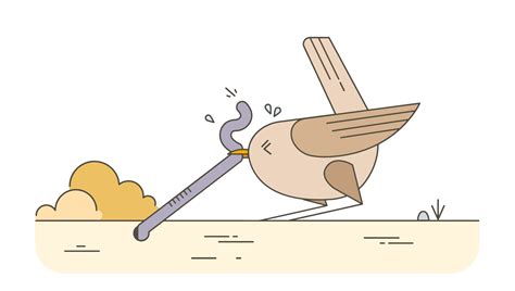 Bird Worm Vector Art Icons And Graphics For Free Download