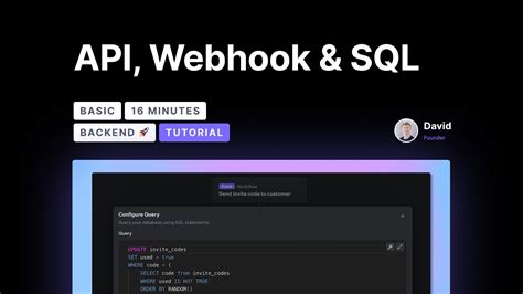 Step By Step Api Webhook And Sql With Fastgen Youtube