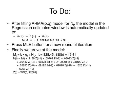 Regression With Arma Errors Ppt Download