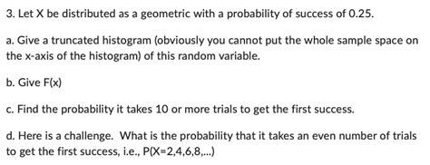 Solved 3 Let X Be Distributed As A Geometric With A Worksheets Library