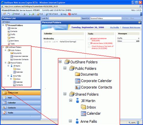 Microsoft Outlook Web Access OutShare OWA OutShare Tour