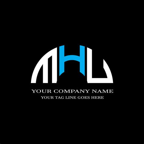 Mhu Letter Logo Creative Design With Vector Graphic 8047416 Vector Art