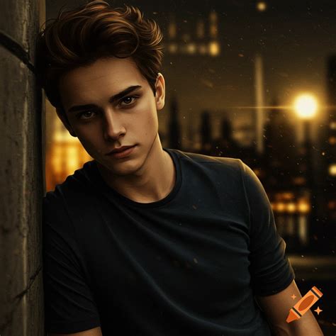 Handsome Man With Wavy Blonde Hair And Blue Eyes On Craiyon