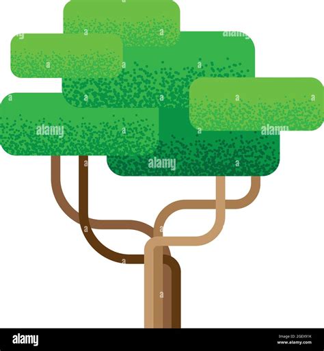 Tree Pixelated Style Nature Icon Stock Vector Image And Art Alamy