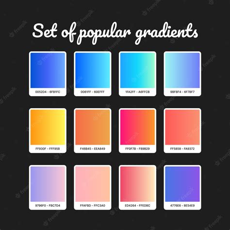 Premium Vector Popular Gradient Set Colorful Gradient Background Popular Abstract Background