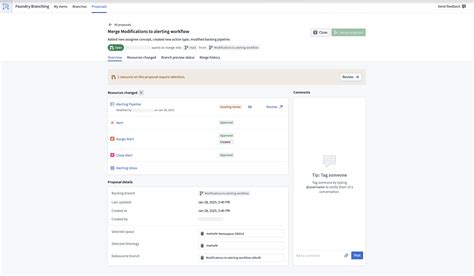 Foundry Branching • Navigation • Foundry Branching Application • Palantir