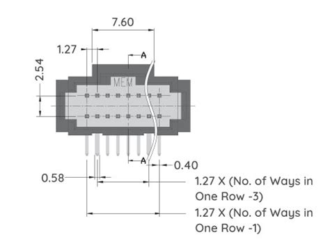 Double Row Right Angle With Fixing Pin Mm PCB Connectors