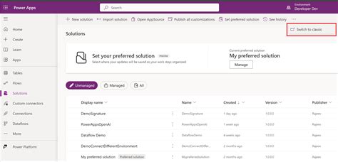 Power Platform Maker Portal Disable ‘switch To Classic Option Rajeev Pentyala Technical
