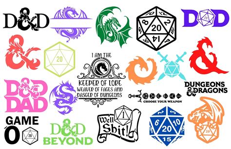 Dnd Png Bundle Dnd Svg Bundle Dnd Dxf Bundle Dnd Silhouette Designs Dnd Vector Files Svg