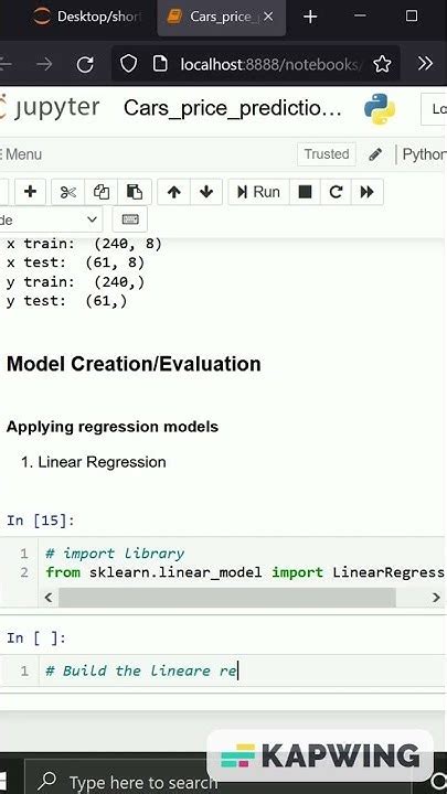 How To Build The Linear Regression Model In Python Codersarts Youtube