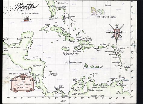 Hand Drawn Pirates Map Back Around 1989 Chrberni Drew M… Flickr