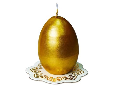 Пасхальная свеча ЗОЛОТОЕ ЯЙЦО, 4х6 см