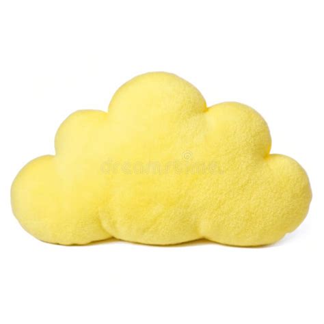 Yellow Cloud Illustration Isolated On White Background Stock