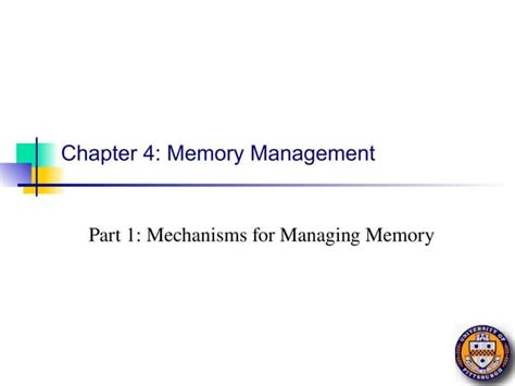 Memory Management As A Fnction Of The Operating System Ppt