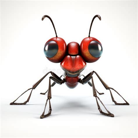 3d Cel Shaded Ant Pose On White Background Stock Illustration Illustration Of Minimalist