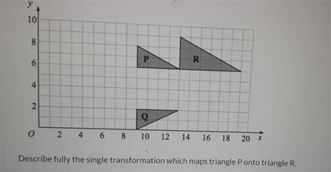 Solved Y Describe Fully The Single Transformation Which Maps Triangle P Onto Triangle R