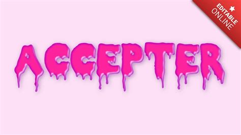Accepter Pink Liquid Text Effect Generator