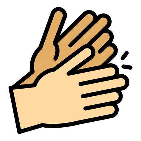 Premium Vector Art Handclap Icon Outline Vector Emotion Hand Clap Encourage Applause Color Flat