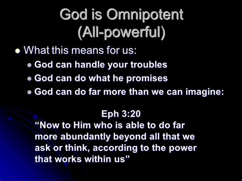 Omnipotent God