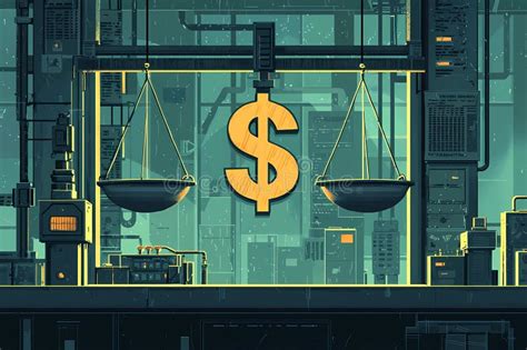 Dollar Instability Conceptual Illustration Stock Illustration