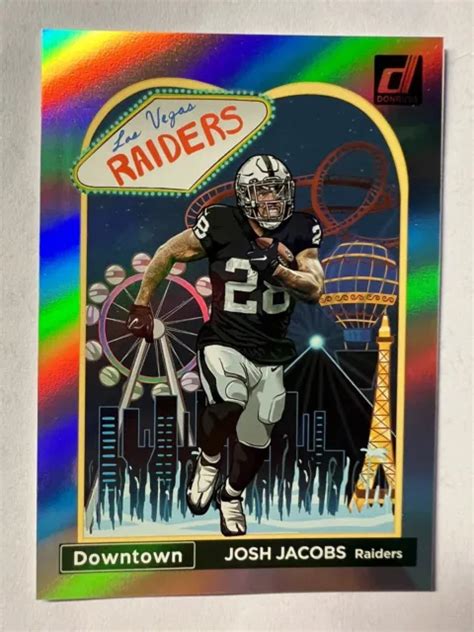 Étui 2023 Panini Donruss Josh Jacobs Centre Ville Ssp Hit Las Vegas