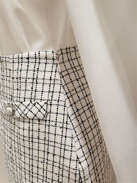 [케네스레이디] E509 에몬트 격자체크 트위드 스커트 Ewsknb4300