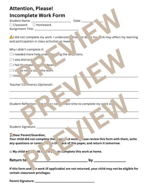 Incomplete Work Form Missing Assignment Refusal To Work Slip