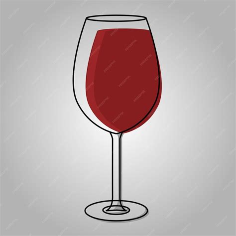 Premium Vector Red Wine In Glass Icon Vector Illustration