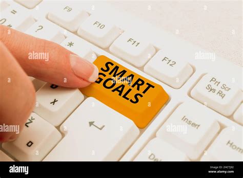 Sign Displaying Smart Goals Business Idea Mnemonic Used As A Basis For
