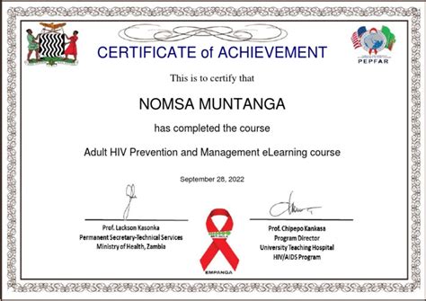 Aduhiv Adult Hiv Prevention And Management Certificate Pdf