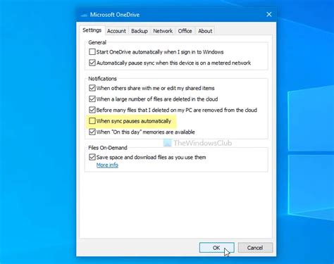 Disable OneDrive Sync Paused Notification On Windows PC