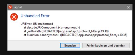 Audiovideo Call Unhandled Error Urierror Uri Malformed · Issue