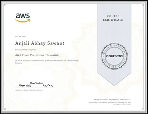 Cloud Aws Cloudpractitioner Coursera Anjali Sawant