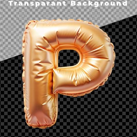 Tipografía De Globos Letra 3d Aislada En Globos De Helio En Fondo Png