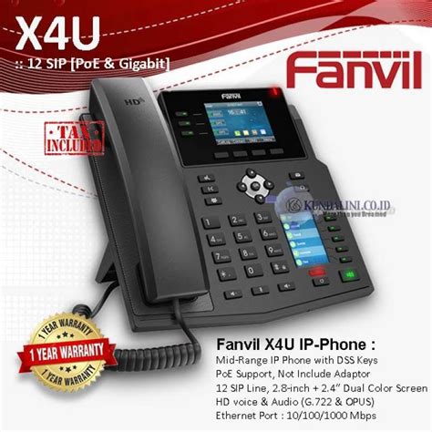 Promo Fanvil X4u Mid Range Ip Phone With Dss Keys [12 Sip Poe Gigabit] Diskon 23 Di Seller