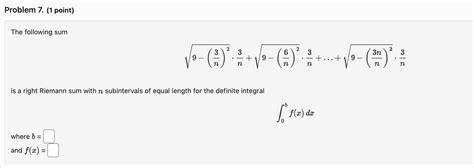 solved problem 7 1 point the following sum