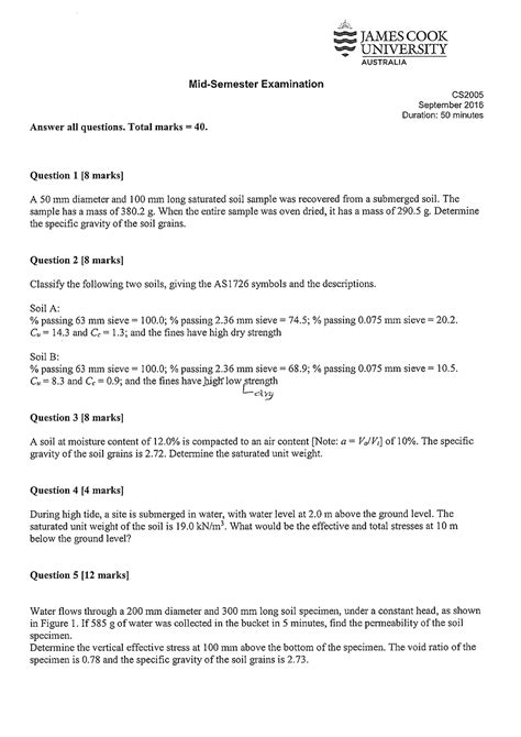 Mid Semester Exam Solutions CS Studocu
