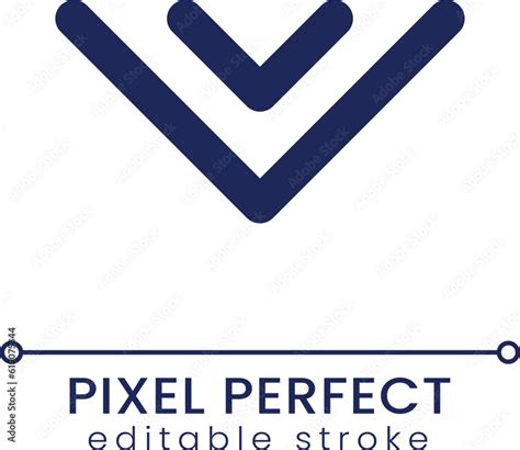 Scroll To Bottom Pixel Perfect Linear Ui Icon Latest Message New Information Gui Ux Design