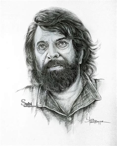 Megastar Mammootty In 2023 Pencil Portrait Realistic Drawings Portrait