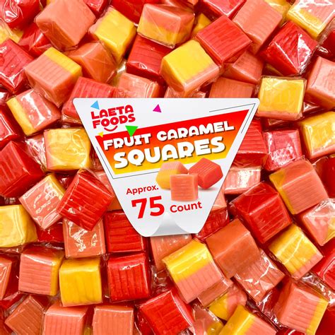 Fruit Caramel Cubes Candy Strawberry Passion Fruit