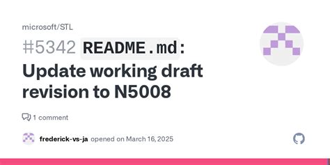 `readmemd` Update Working Draft Revision To N5008 · Issue 5342