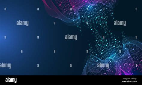 Artificial Intelligence Or Machine Learning Vector Design Quantum Computer Technology Concept