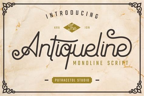 Antiqueline Monoline Typeface