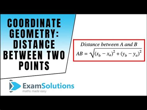Coordinate Geometry The Distance Between Two Coordinate Points Lessons Blendspace