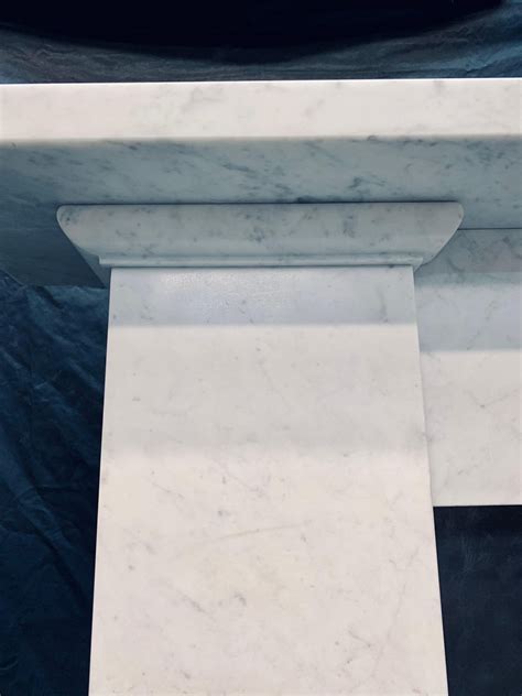 A 19th Century Victorian Scottish Carrara Marble Fireplace Surround
