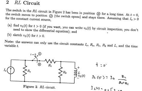 Solved Rl Circuit The Switch In The Rl Circuit In Figure Chegg Com