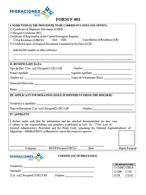 Migratory Record Form Pdf Pdf