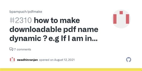 How To Make Downloadable Pdf Name Dynamic Eg If I Am In Dashboard
