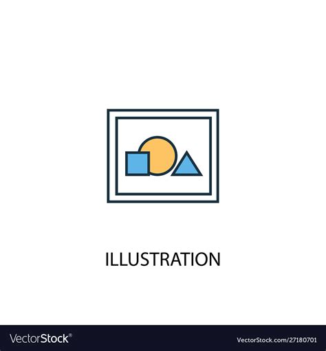 Concept 2 Colored Line Icon Simple Royalty Free Vector Image